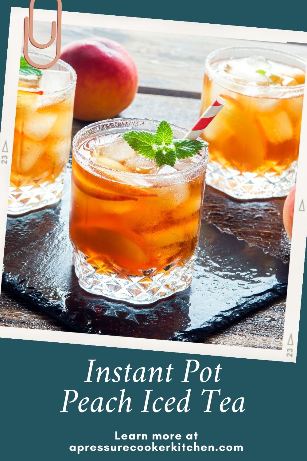 Instant Pot Peach Iced Tea - A Pressure Cooker Kitchen