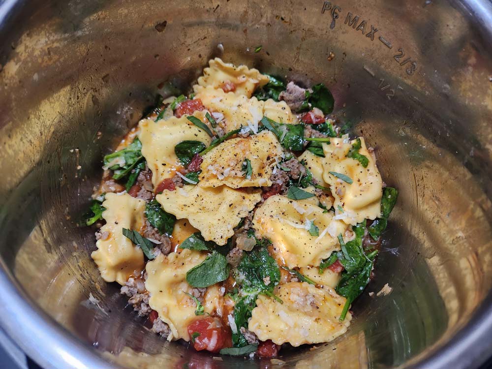 Instant Pot Ravioli with Tomato Sauce - A Pressure Cooker Kitchen