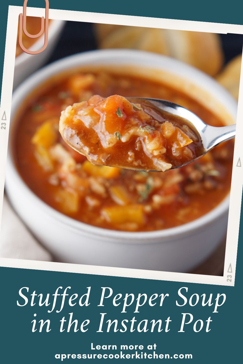 Instant Pot Stuffed Pepper Soup - A Pressure Cooker Kitchen